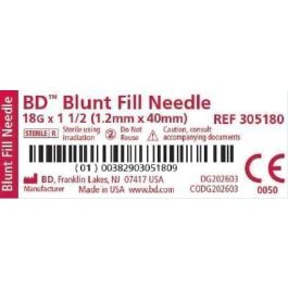 BD Blunt Fill Needle lääkkeenvetoneula, 100 kpl eri kokoja | Pamark